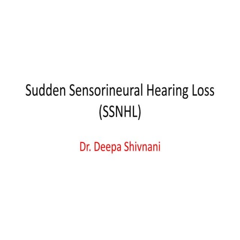sudden sensory neural hearing loss | PDF