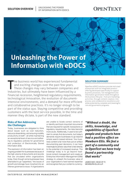 OpenText PowerDOCS: A Cloud Solution for Document Generation | PDF
