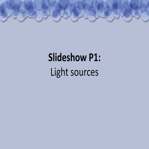 Light sources | PPT