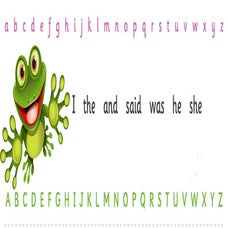Lower and upper case letters of the alphabet plus SSP Green Level ...