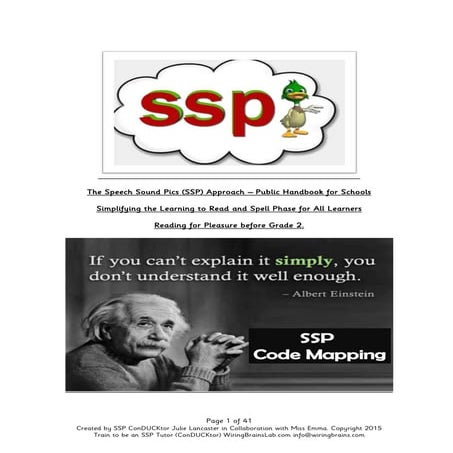 Speech Sound Pics (SSP) Overview for Schools Doc October 2015 . | PDF