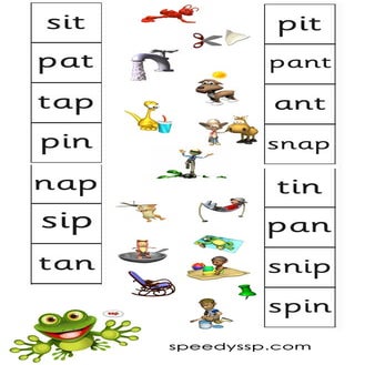 SSP Green Level Speech Sound Pic Words | PDF