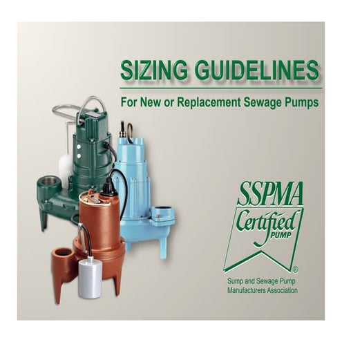SSPMA Sump & Sewage Pump Sizing | PDF