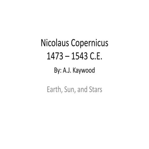 Nicolaus copernicus | PPTX