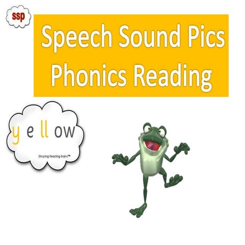 SSP Phonics Reader to check YELLOW Level sound pic knowledge | PDF