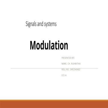 Modulation In Communication Systems 1 Pptx