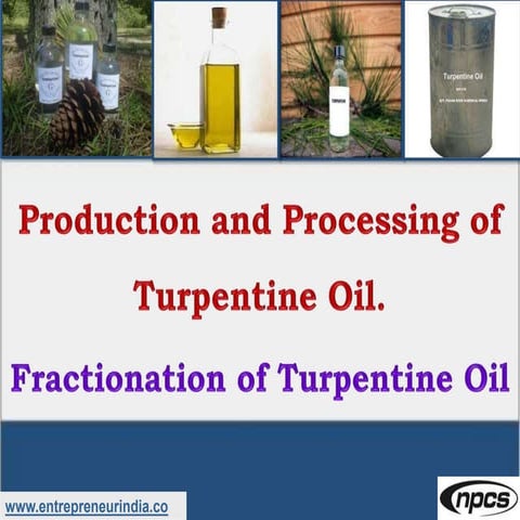 Production and Processing of Turpentine Oil | PPTX