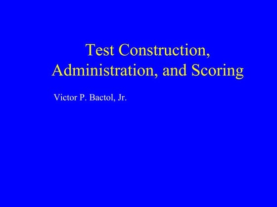 CONSTRUCTING PAPER-AND-PENCIL TESTS | PPTX | Educational Assessment ...