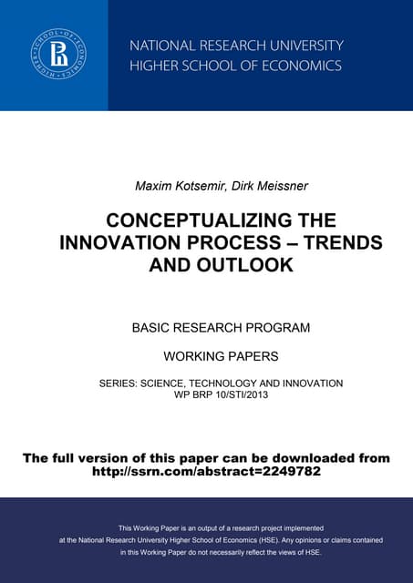 Innovation process & models | PPT