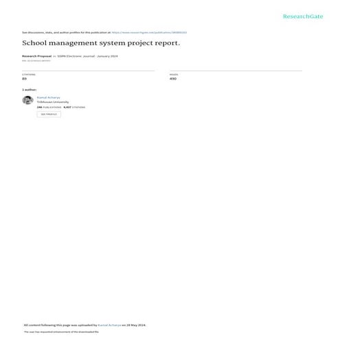 School management system project report. | PDF
