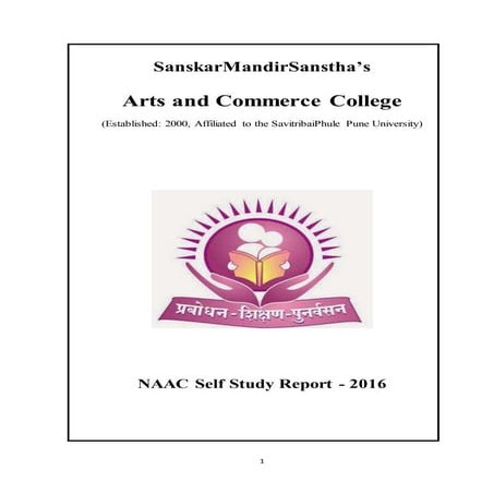 Ssr(naac ) report 2016 final | DOCX