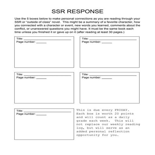 Ssr response | DOCX