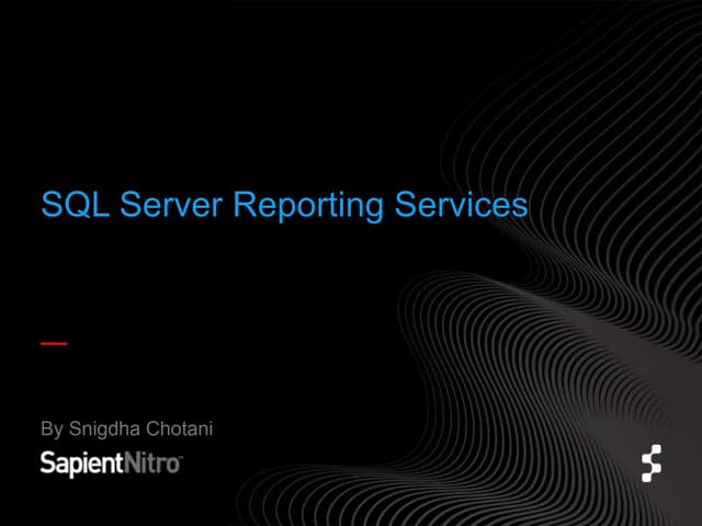 Ssrs 2008 R2 Webinar Ppt