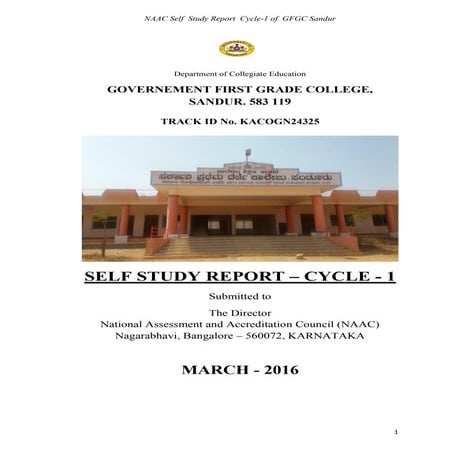 NAAC IQAC SSR Sample edited for betterment | PDF