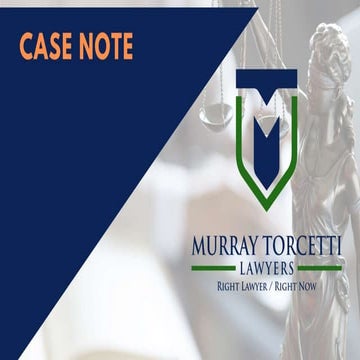 Case Note - R v Smith [2021] QCA 116 by Murray Torcetti Lawyers | PPTX