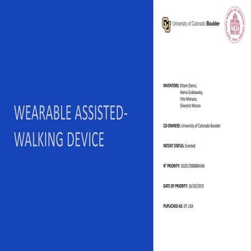 WEARABLE ASSISTED-WALKING DEVICE | PPT