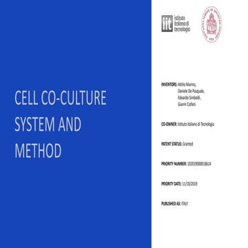 Cell co-culture system and method | PDF