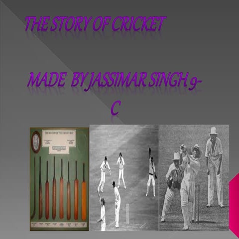 THE STORY OF CRICKET | PPTX