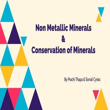 Non-Metallic Minerals and Conservation of resources | PDF | Commodities ...