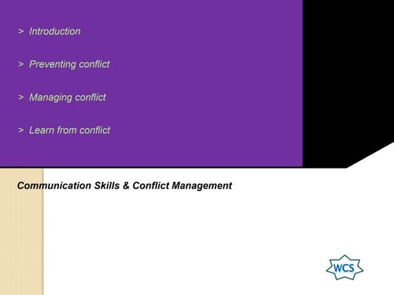 Conflict management | PPT
