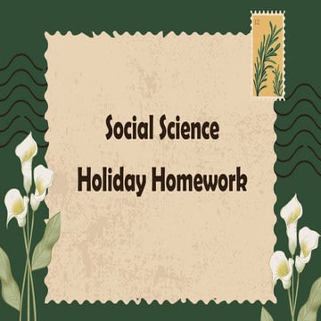 Social science holiday hw for north east states | PPT
