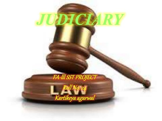 Judiciary in India | PPT | Legal Services Industry | Industries