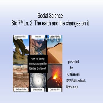 The earth and the changes on it | PPTX