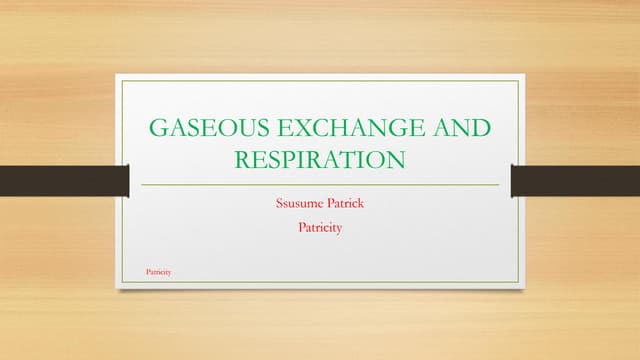 Definition and factors affecting gas exchange | PPT