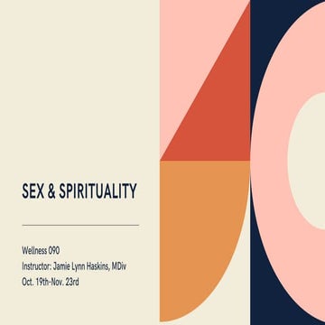 Sex & Spirituality Week One | PDF