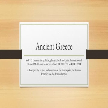 Introduction to Ancient Greece powerpoint | PPT