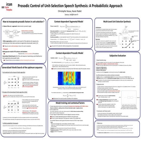 Prosodic Control of Unit-Selection Speech Synthesis: A Probabilistic Approach | PPT