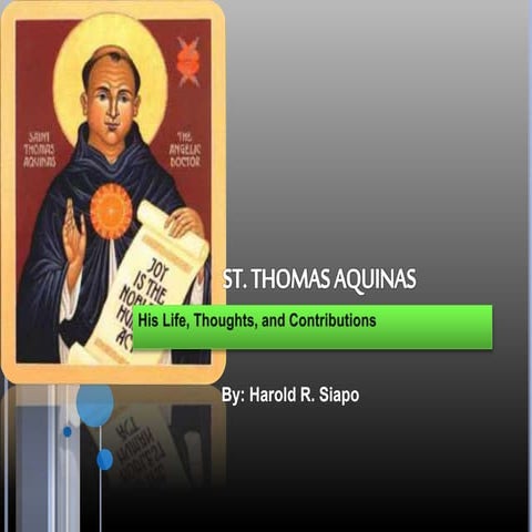 St. thomas aquinas and education | PPTX