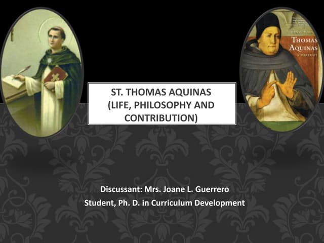 St. Thomas Aquinas Philosophy | PPTX | Christianity | Religion ...