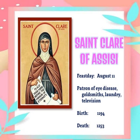 Life of St. Clare of Assisi | PPTX