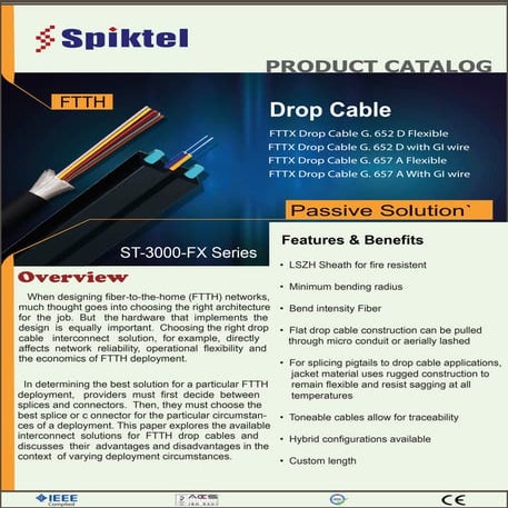 St 3000-fx fiber to the home drop cables | PDF