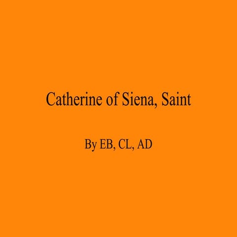 St. Catherine Of Siena | PPT