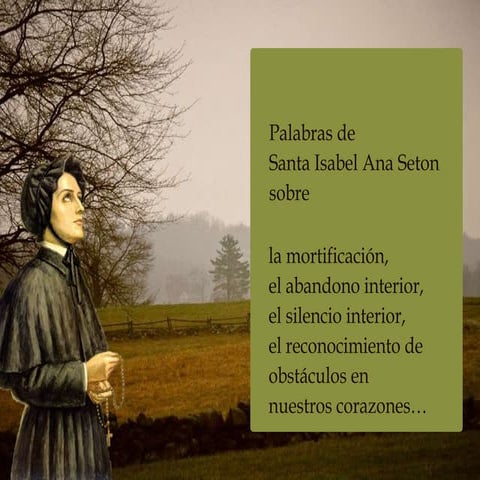 Palabras de Santa Isabel Ana Seton | PPTX