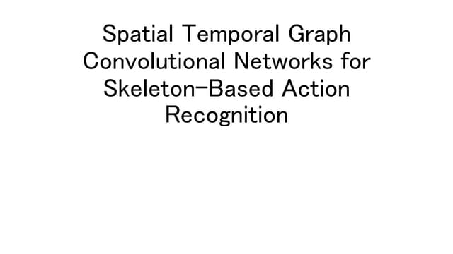 Spatial Temporal Graph Convolutional Networks For Skeleton Based Action