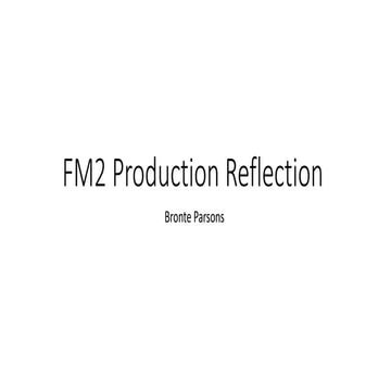 Fmp2 production reflectionss | PPTX
