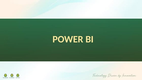Power Bi Basics | PPTX | Databases | Computer Software and Applications