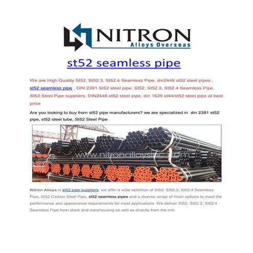 St52 seamless-pipe | PDF