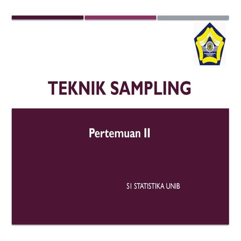 STA-215 Pertemuan 2.pptx teknik sampling pengertian sensus dan survey ...