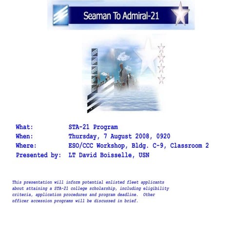 Seaman to Admiral-21 Program | PPT