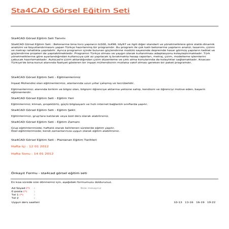 Sta4cad gorsel-egitim-seti | PDF