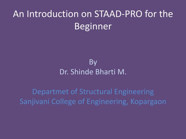 Final ppt on staad pro | PPTX
