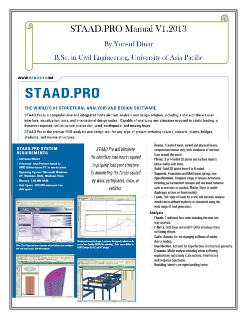 STAADProCONNECT Beam model | PPTX