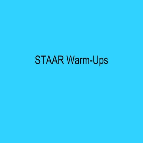 Staar warm ups 2 | PPT