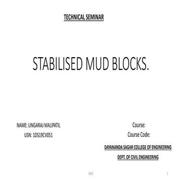STABILISED MUD BLOCKS - TECHNICAL SEMINAR PRESENTATION.pptx