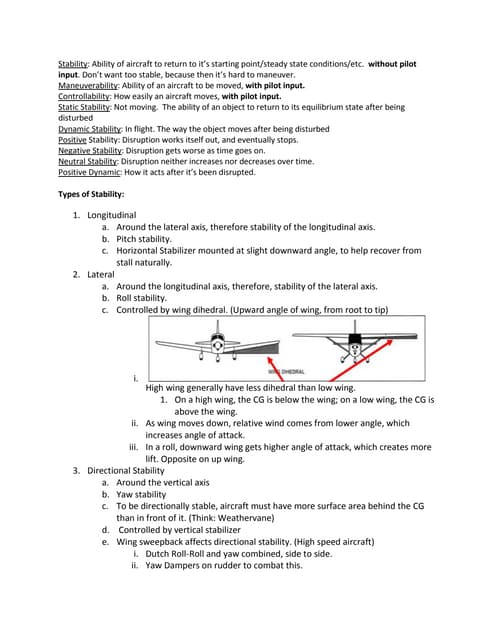 aircraft static and dynamic stability,longitudinal and lateral | PPT ...