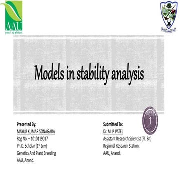 Stability models | PPTX
